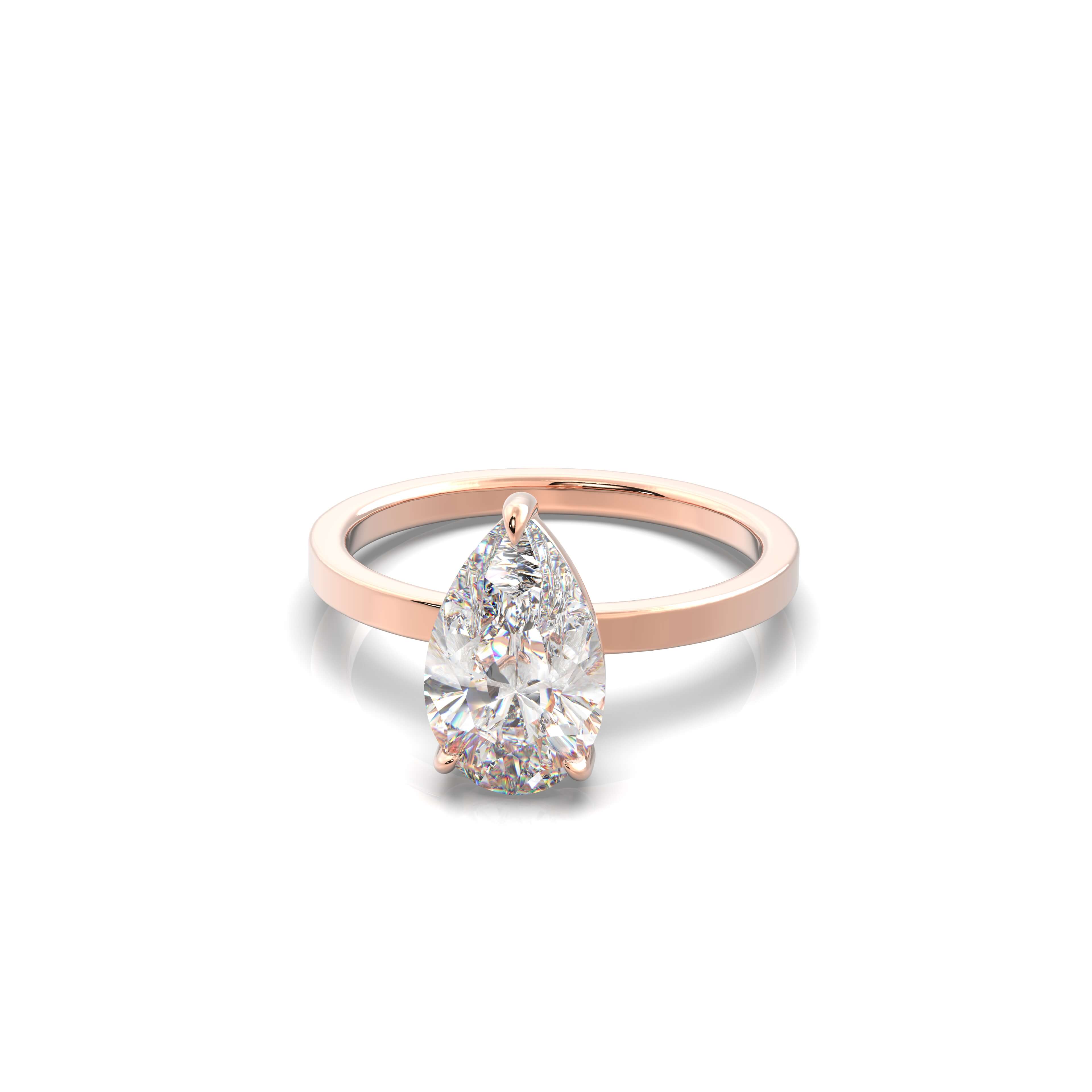 Liora Pear Diamond Engagement Ring Rose Gold - Bellisimo – Bellisimo ...